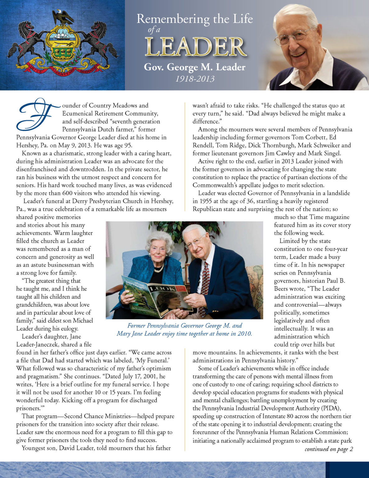 A Family Commitment - Country Meadows Retirement Communities